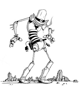 Red champagne: First try - Robot cowboy