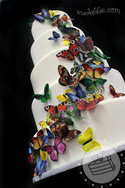 Simple purple butterfly cake - motherkool