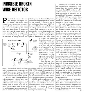 Micro Controller: Miniproject for Invisible broken wire detector(CLICK)