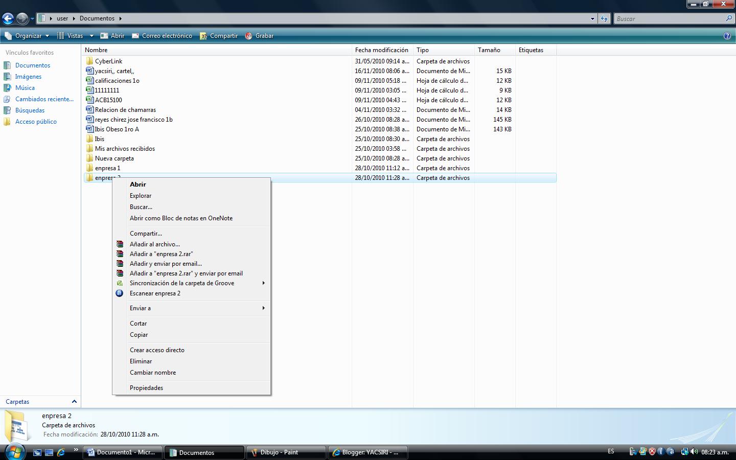 tic: pasos para crear una carpeta