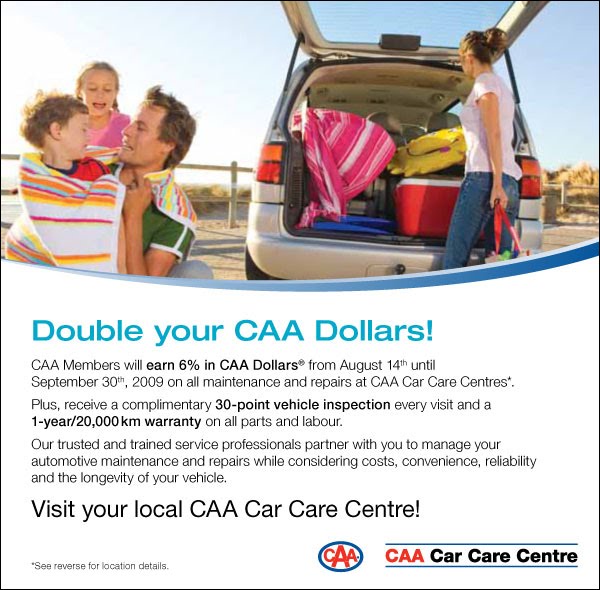 Go Banana!: CAA Dollars with Car Care Centre - Direct Mailer