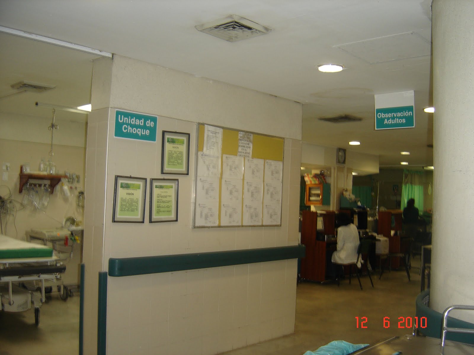 Medicina de Urgencias: Area de choque del HGR 1, Culiacán, Sinaloa.