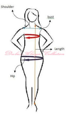 Dubai Abaya Collection: Choose the right abaya size.