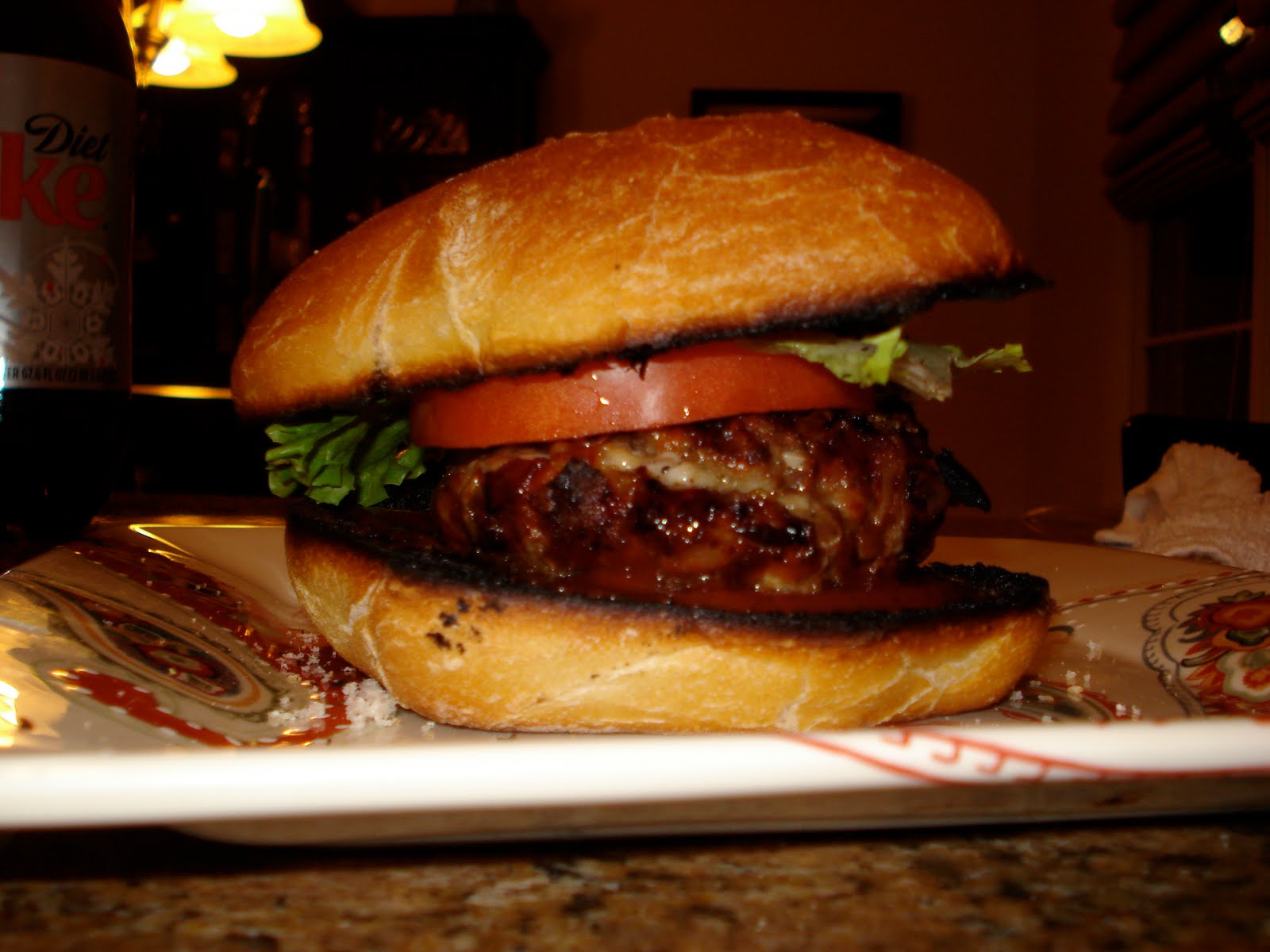 30 Burgers by 30: Inside Out burger with chorizo and bacon.