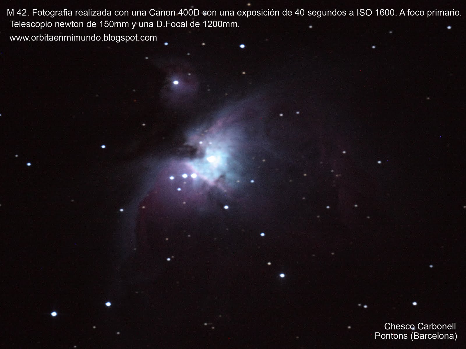 Vistas al Universo: La nebulosa de Orión; cuna de las estrellas..