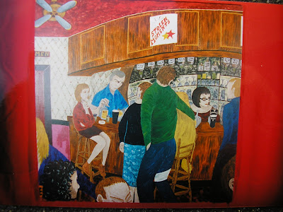 Janet Hyland's Paintings : Scribbles on Wood: People,pubs and pints. 1988