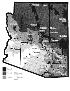 habitats in Arizona: Arizona Climate Zones