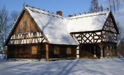 Farmhouses in the Former East Prussia.