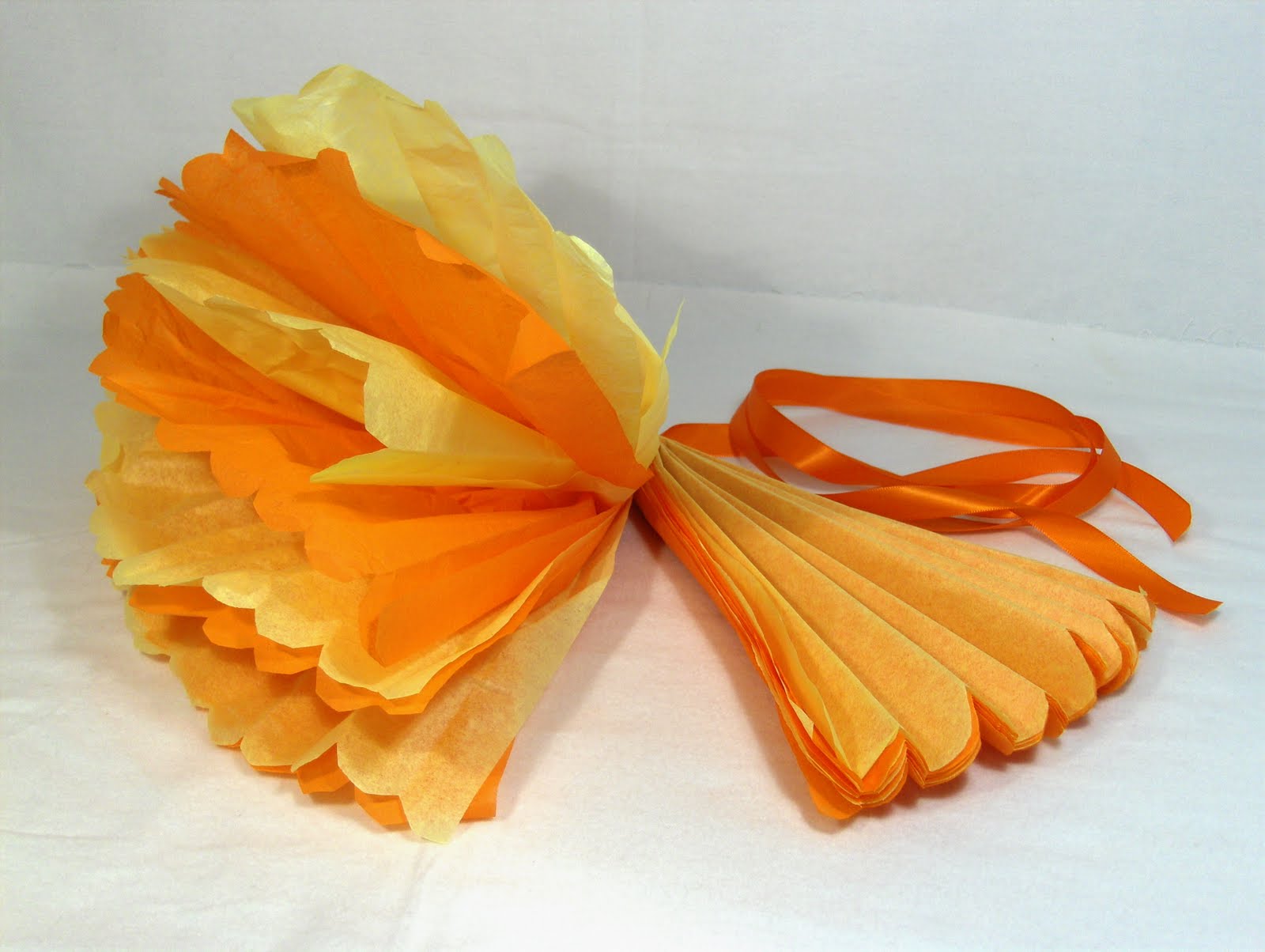 The Essential Packaging Store Blog: Tissue Flowers - Yellow and Orange!