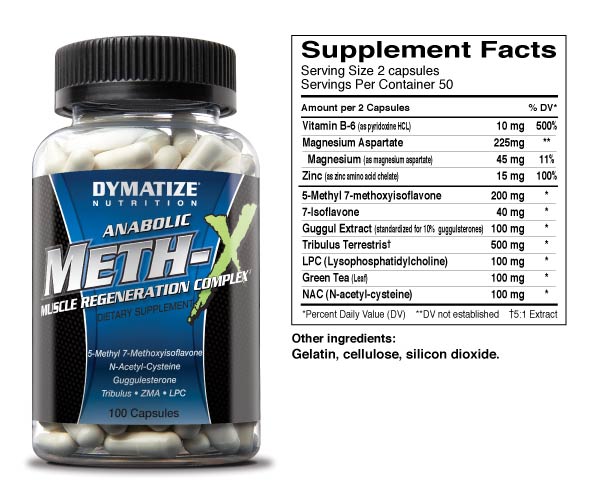 SUPLEMENTOS DEPORTIVOS: METH-X 100 CAPSULAS