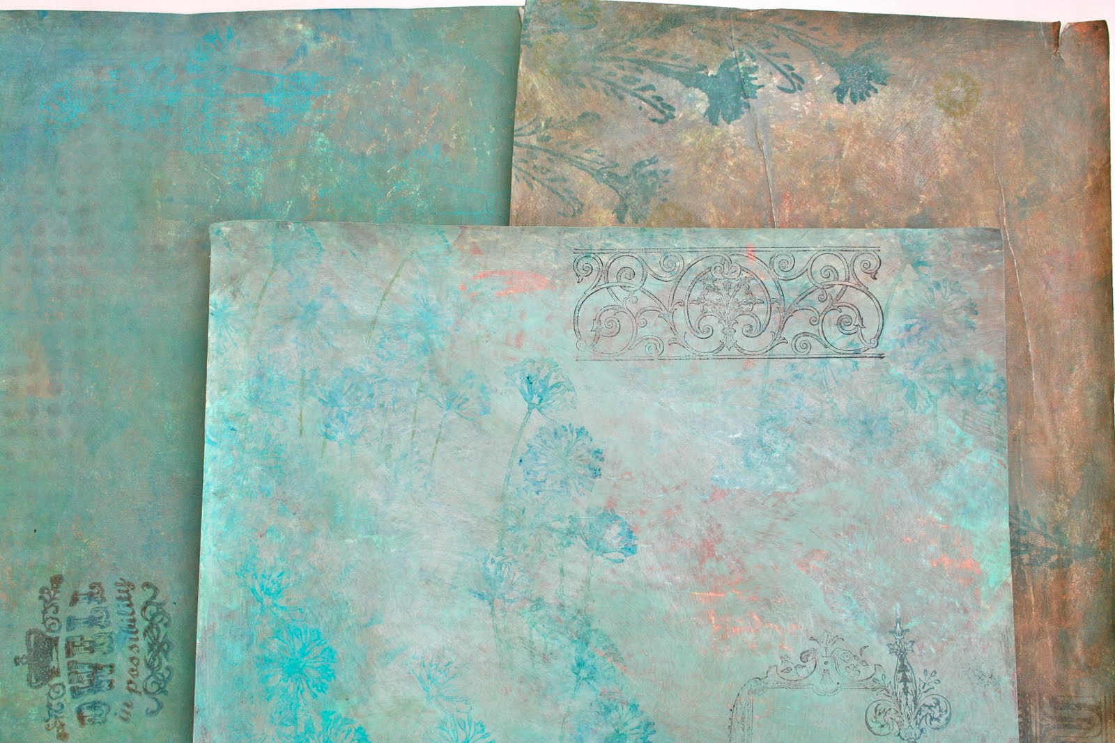 E Makes Art: Hand-Painted Papers for "Artistic Mother"