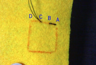 Lit'l Brown Bird's Free Tutorial: Hand Sew Felt Tutorial - Back Stitch