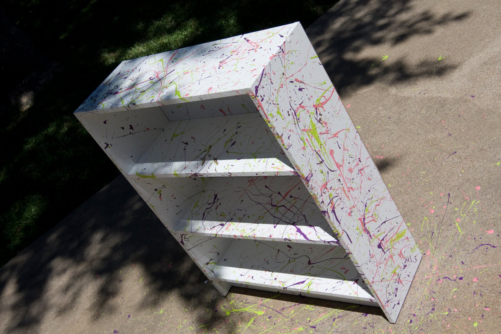 My Simple Life.....: Splatter Paint Bookshelves