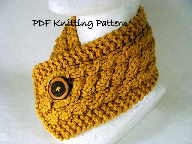 Felted Treasures: Sunday Morning Knit Wit ~ Triple Cable Neckwarmer
