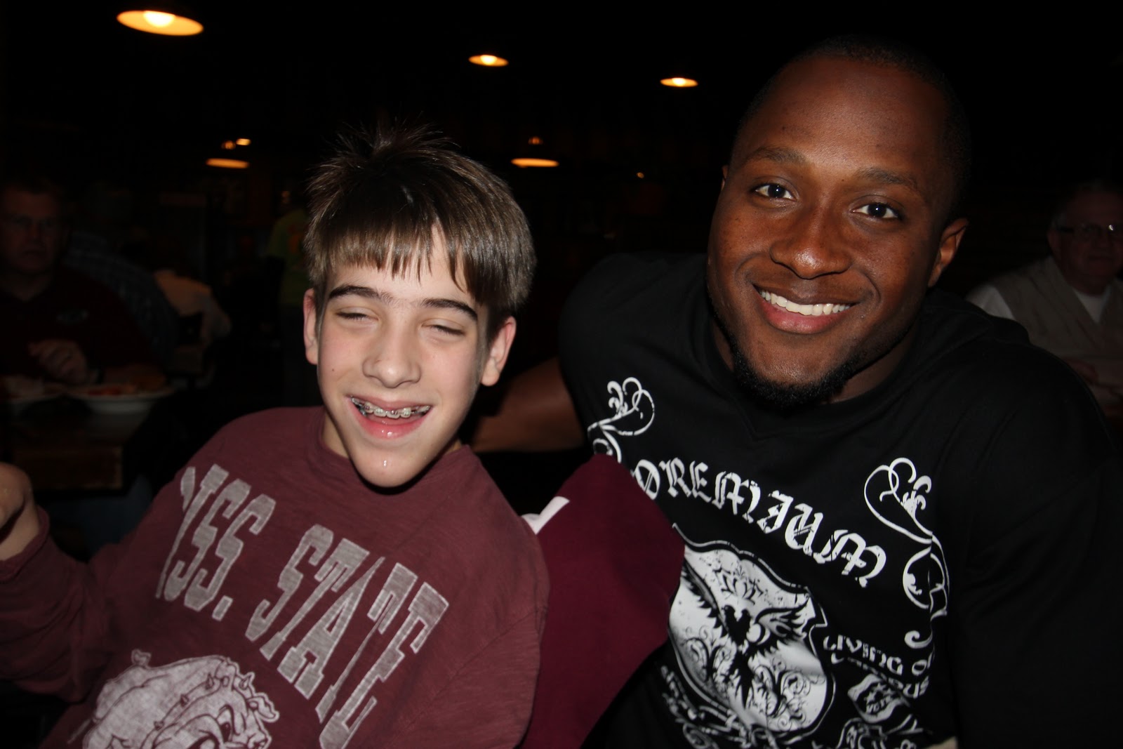 The Blessing Counter: Maroon hugs and a little football...