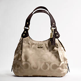 Shopping With Ayu: COACH 331 Op Art Sateen Maggie Style 14305 in Khaki
