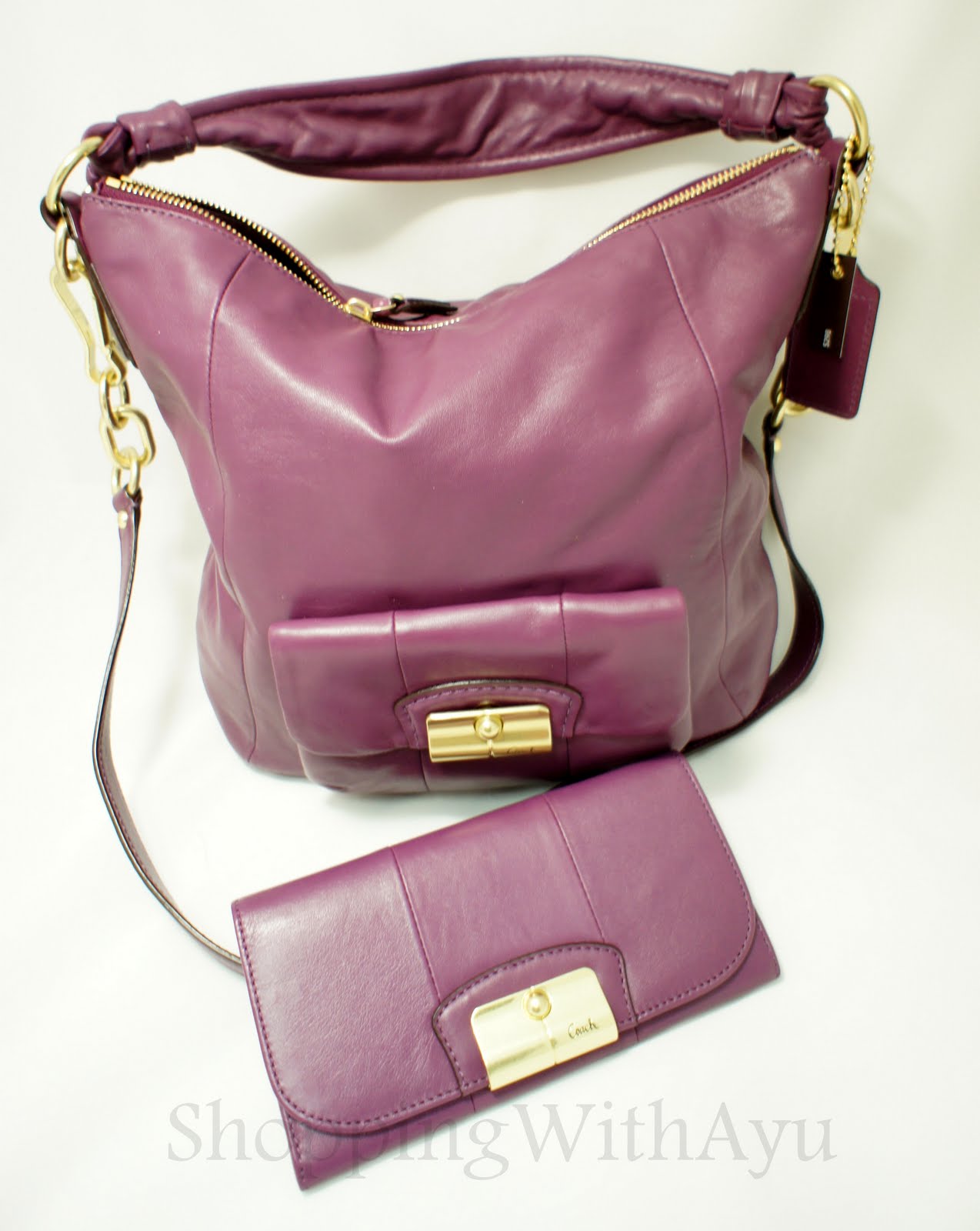 Shopping With Ayu: COACH Kristin Leather Hobo Style 14783 in Raisin