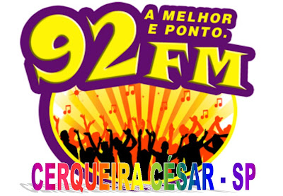 RADIO 92 FM - CERQUEIRA CÉSAR: LOGO OFICIAL DA 92 FM