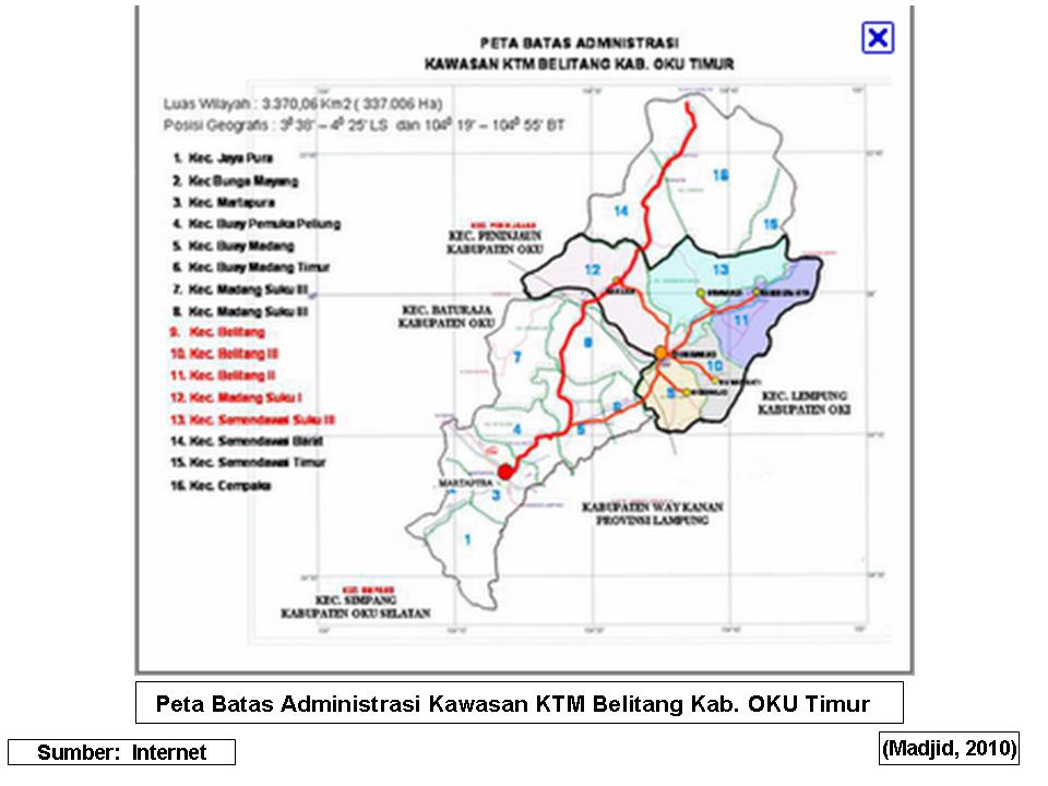 Dasar Dasar Ilmu Tanah: Peta Kawasan KTM Belitang OKU Timur 01