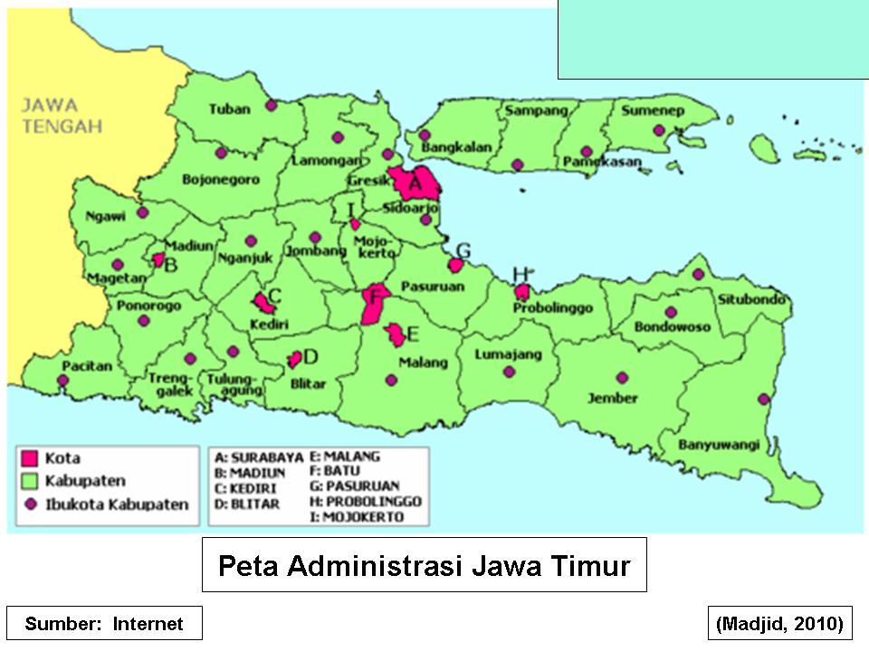Dasar Dasar Ilmu Tanah: Peta Jawa Timur 01