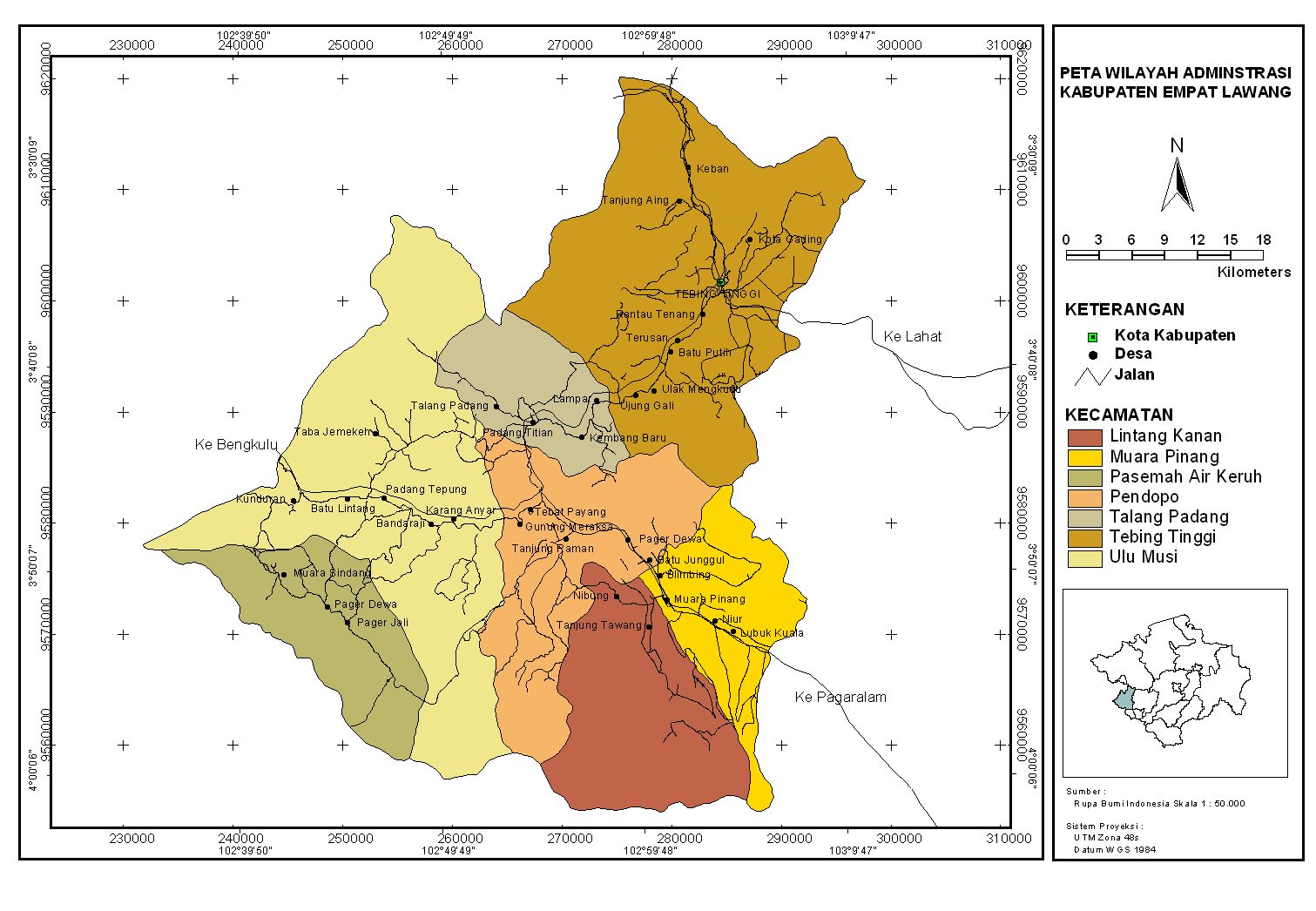 Dasar Dasar Ilmu Tanah: Peta Kab Empat Lawang