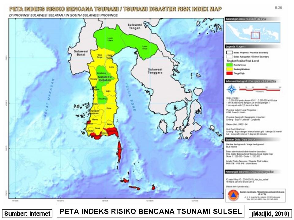 PETA DIGITAL: Peta Indeks Risiko Bencana Tsunami di Provinsi Sulawesi ...
