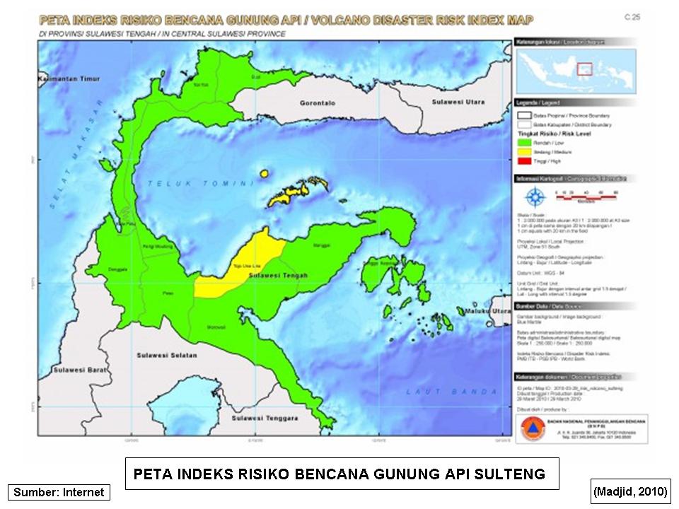 PETA DIGITAL: Peta Indeks Risiko Bencana Gunung Api Provinsi Sulawesi ...