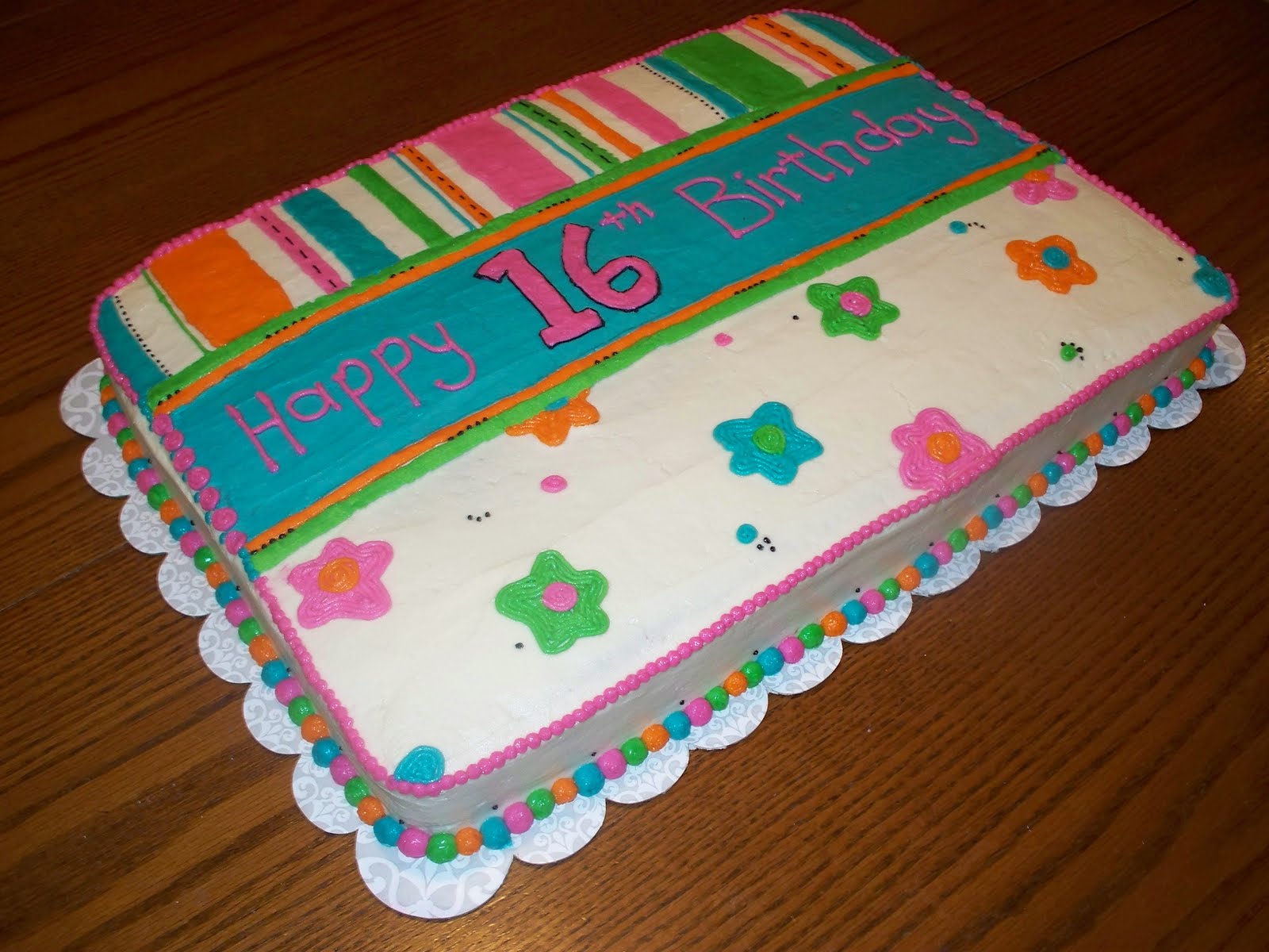 Cakes by Jenn: Bright 16th Birthday