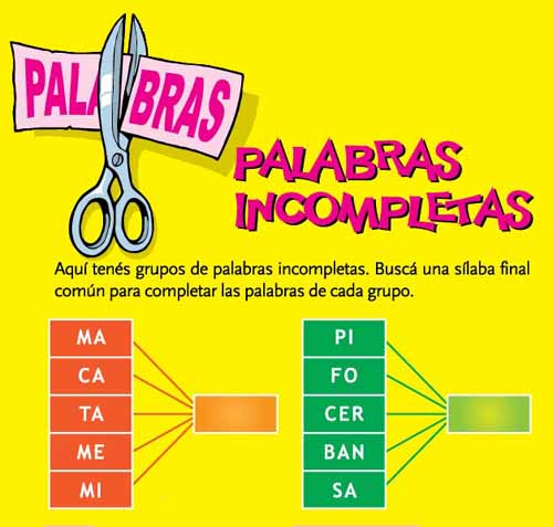 ENTRE GENIOS: PALABRAS INCOMPLETAS