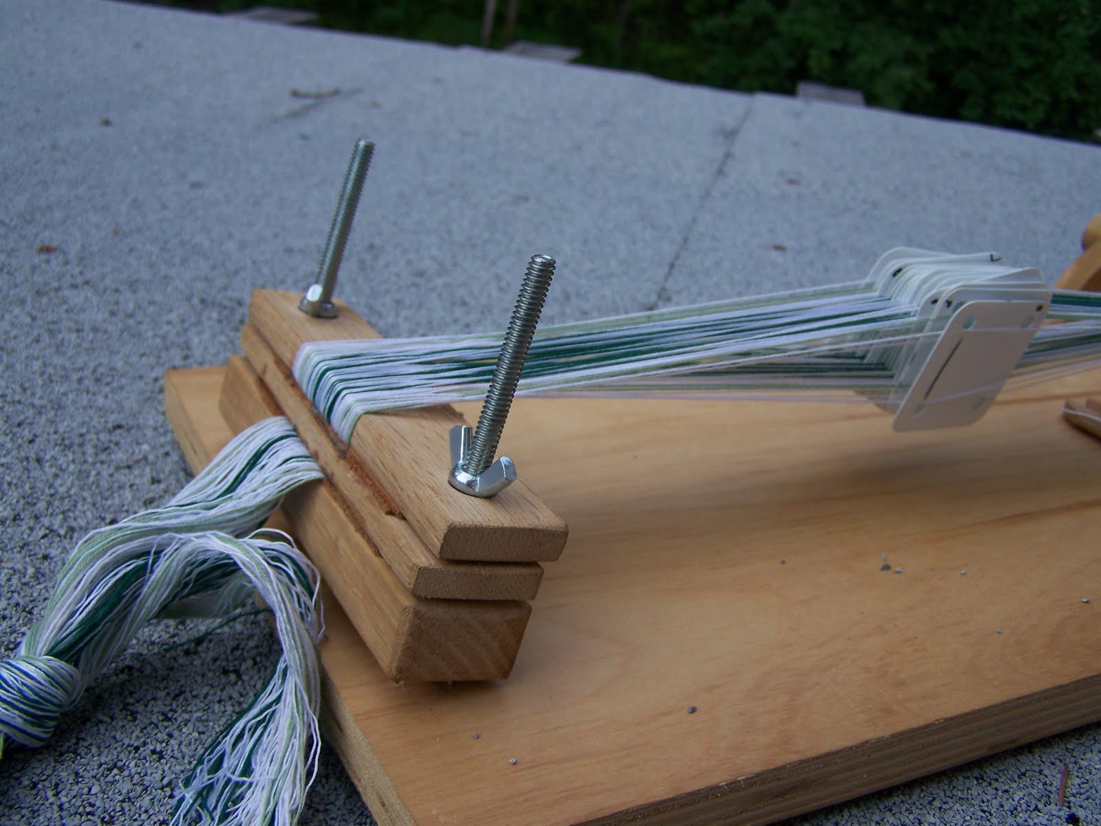 NellaBellabest: Portable card weaving loom for long lengths