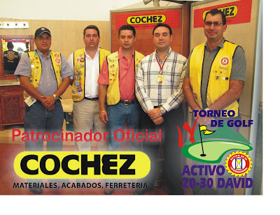 "PATROCINADOR OFICIAL IV TORNEO DE GOLF ACTIVO 20-30 DAVID" | Club ...