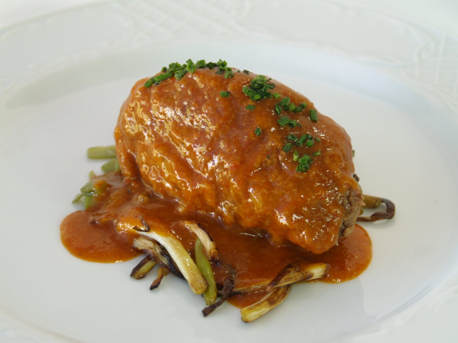 Morcillo de vaca a la vizcaína.