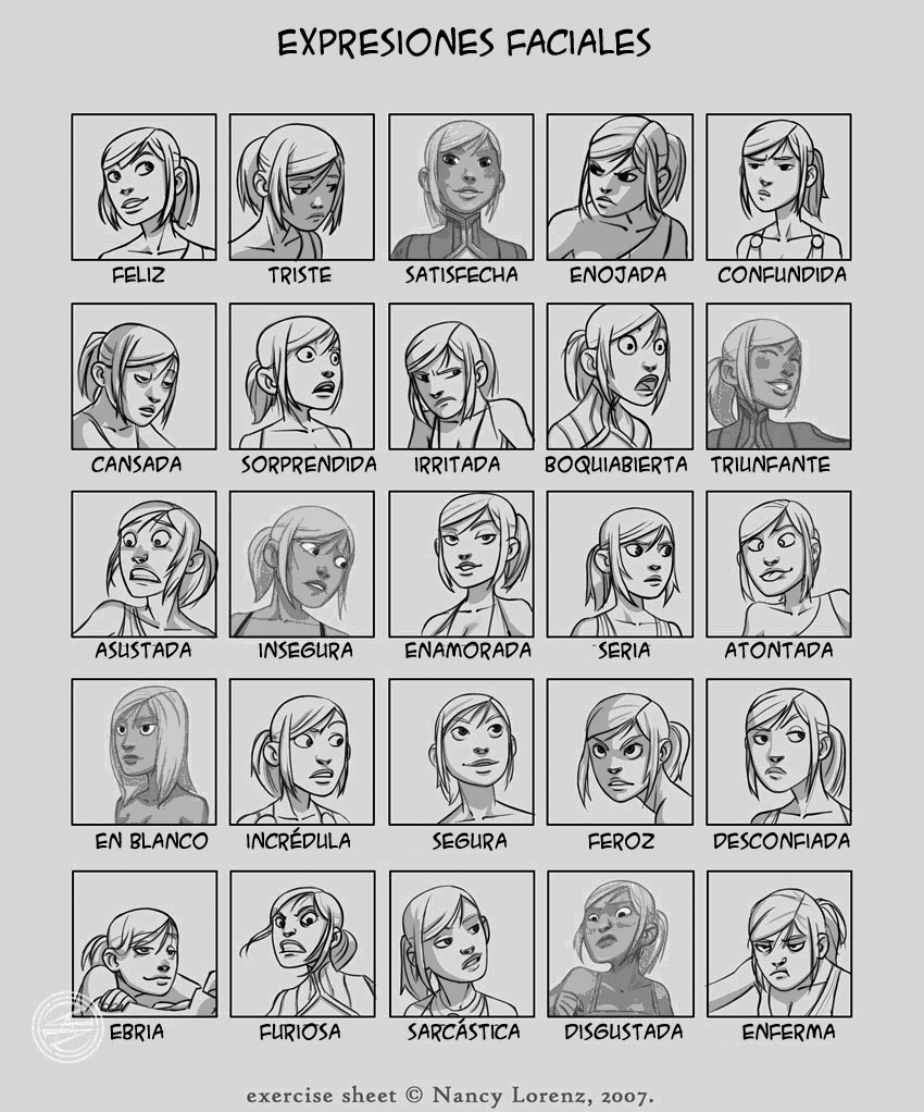 Taller de dibujolandia: Expresiones faciales