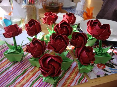 Rosas origami - Imagui
