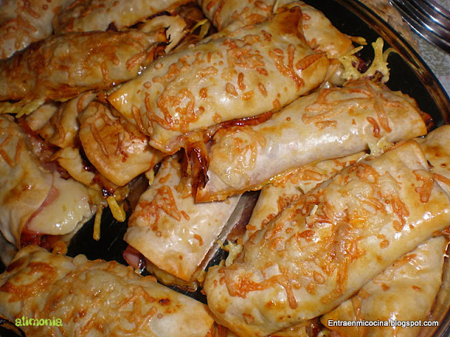 Pequeñas Pizzas enrolladas / Petites Pizzas roulées