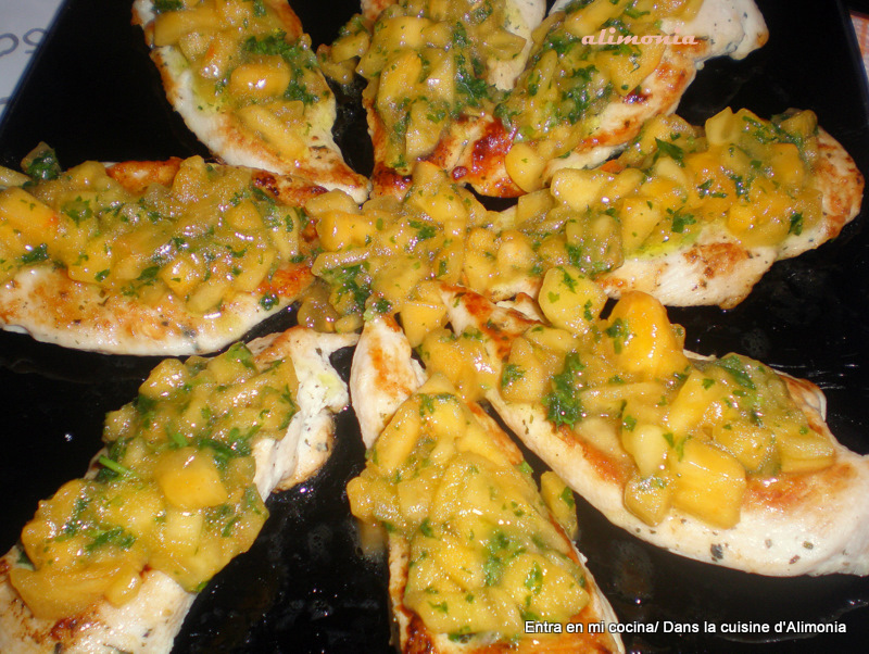 Pollo salsa de mango / Poulet sauce a la mangue