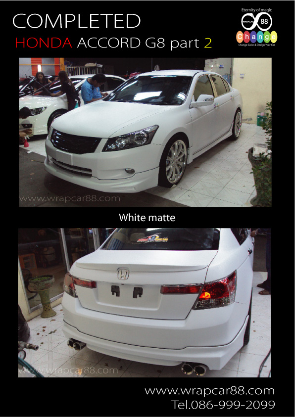 Eternity of Majic Wrapcar88: honda accord vip car white color matte ...