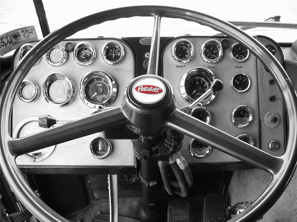 Peterbilt trucks, Truck interior, Vintage trucks