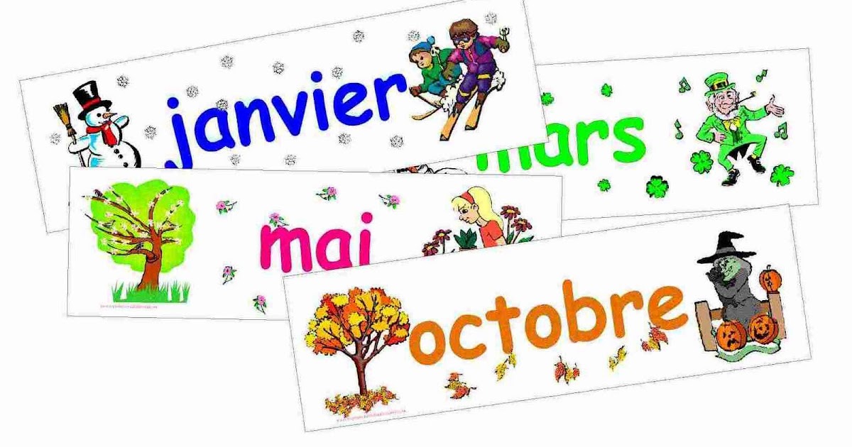 J'adore le français!: Les mois de l'année et la date.