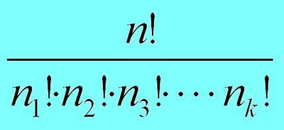 Diccionario Matematicas: Permutaciones con repetición