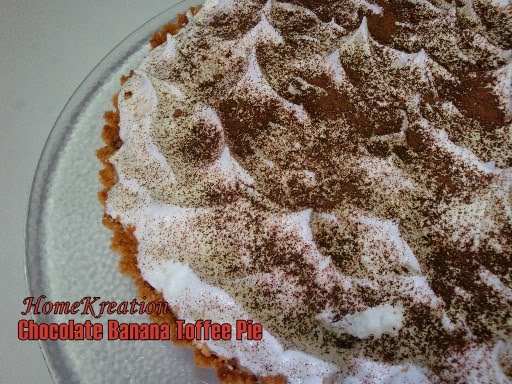 HomeKreation - Kitchen Corner: Chocolate Banana Toffee Pie