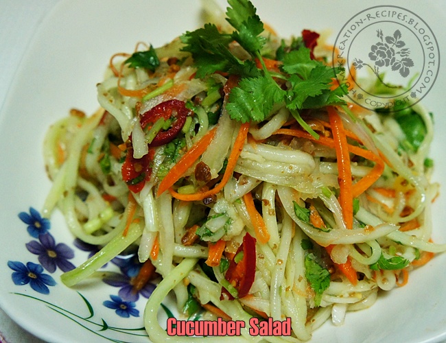 HomeKreation - Kitchen Corner: Cucumber Salad (Kerabu Timun)