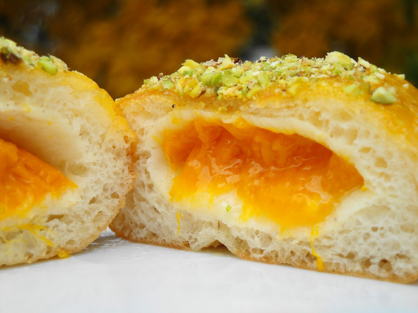cumin and cardamom: Mango Pistachio Doughnuts