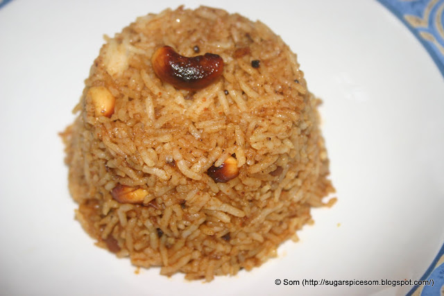 Puliyogare (Tamarind Rice) | Sugar and Spice and Everything Nice...