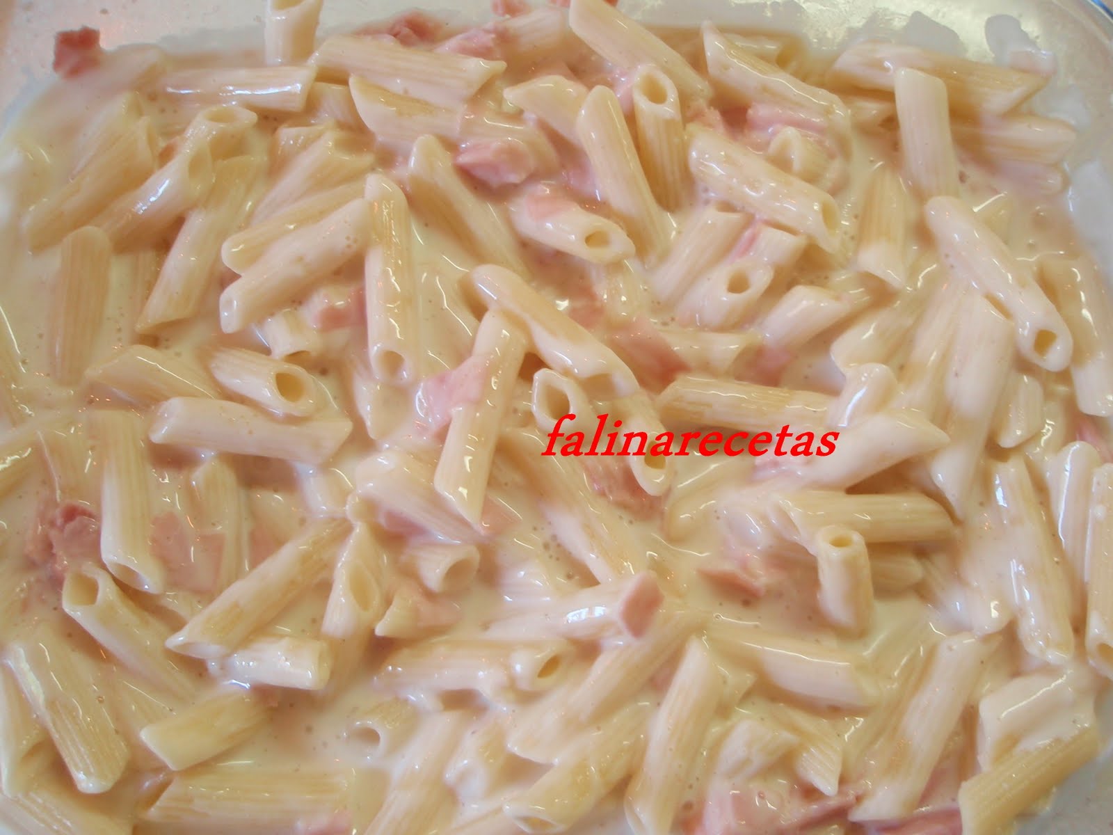 El recetario de Falina: Macarrones con jamón york