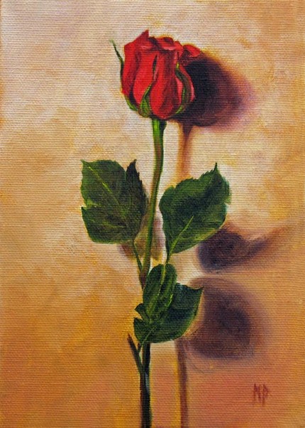 Marina Petro ~ Adventures In Daily Painting: Red Rose-Floral Flower ...