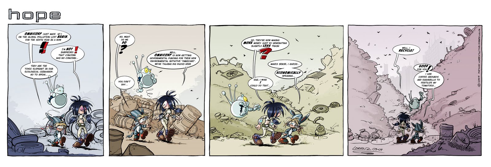 A comic adventure: HOPE 'comic strip'