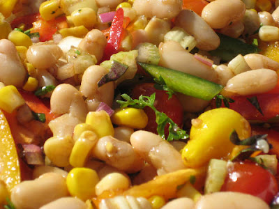 La fille de l'anse aux coques: SALADE DE HARICOTS BLANCS AUX LÉGUMES ET ...