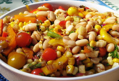 La fille de l'anse aux coques: SALADE DE HARICOTS BLANCS AUX LÉGUMES ET ...