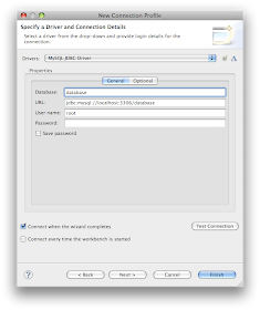How to create mysql connection in eclipse on mac - pagspecials